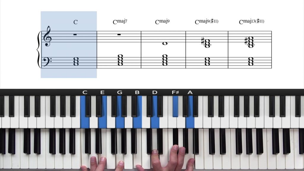 C Major Triads & 7th Chords | Easy Jazz Piano Lesson
